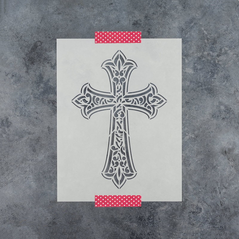 Cross Tattoo Stencil - Etsy