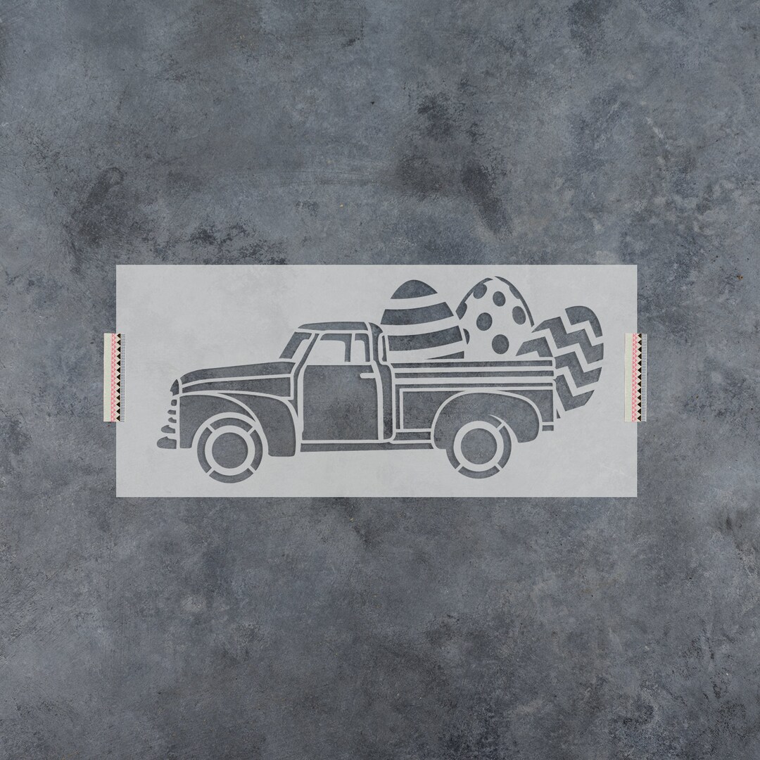 Easter Truck Stencil Kit for Wood Signs, Plastic Writing Stencils for ...