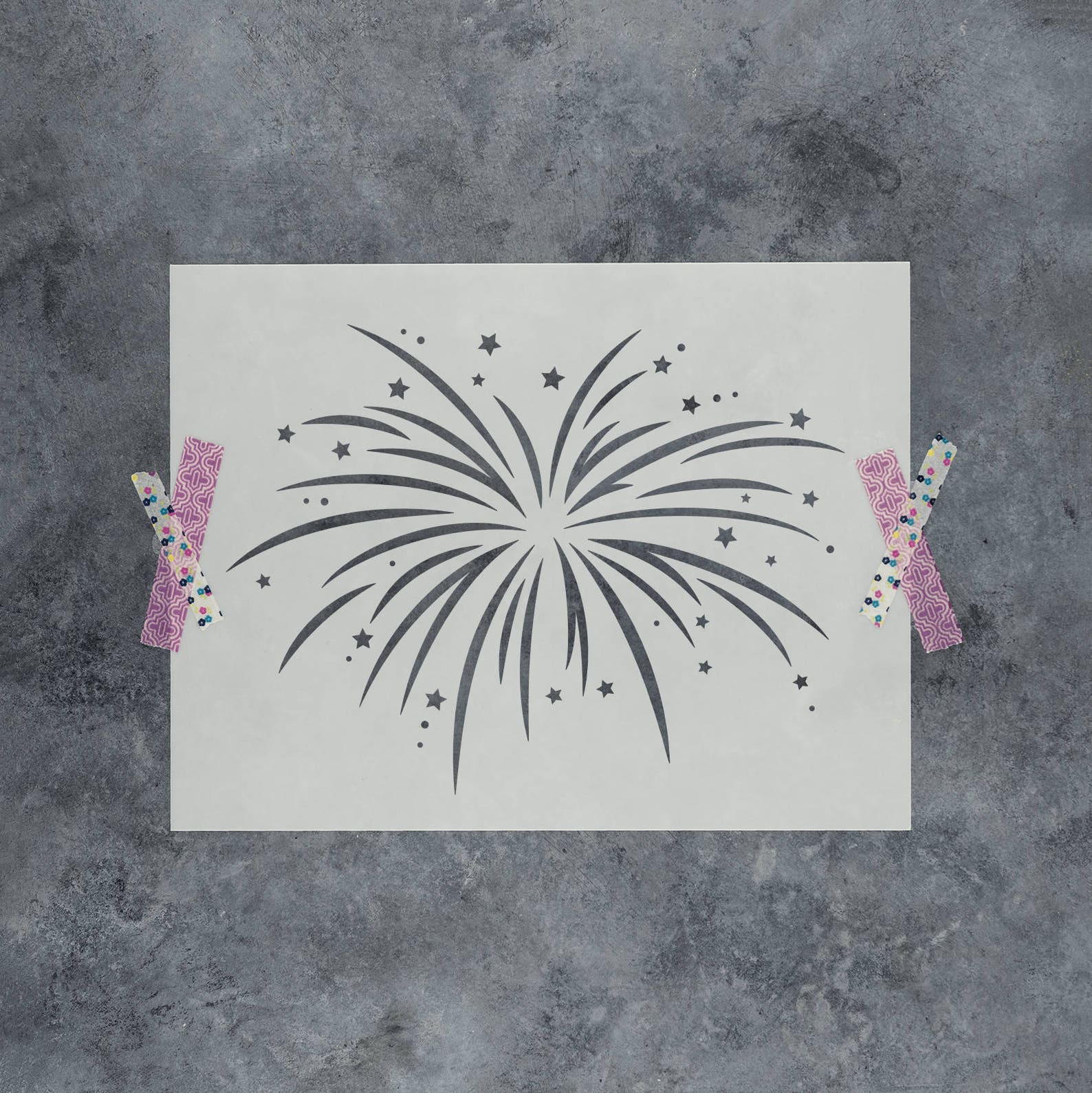 Fireworks Stencil Reusable DIY Craft Stencils of Fireworks - Etsy
