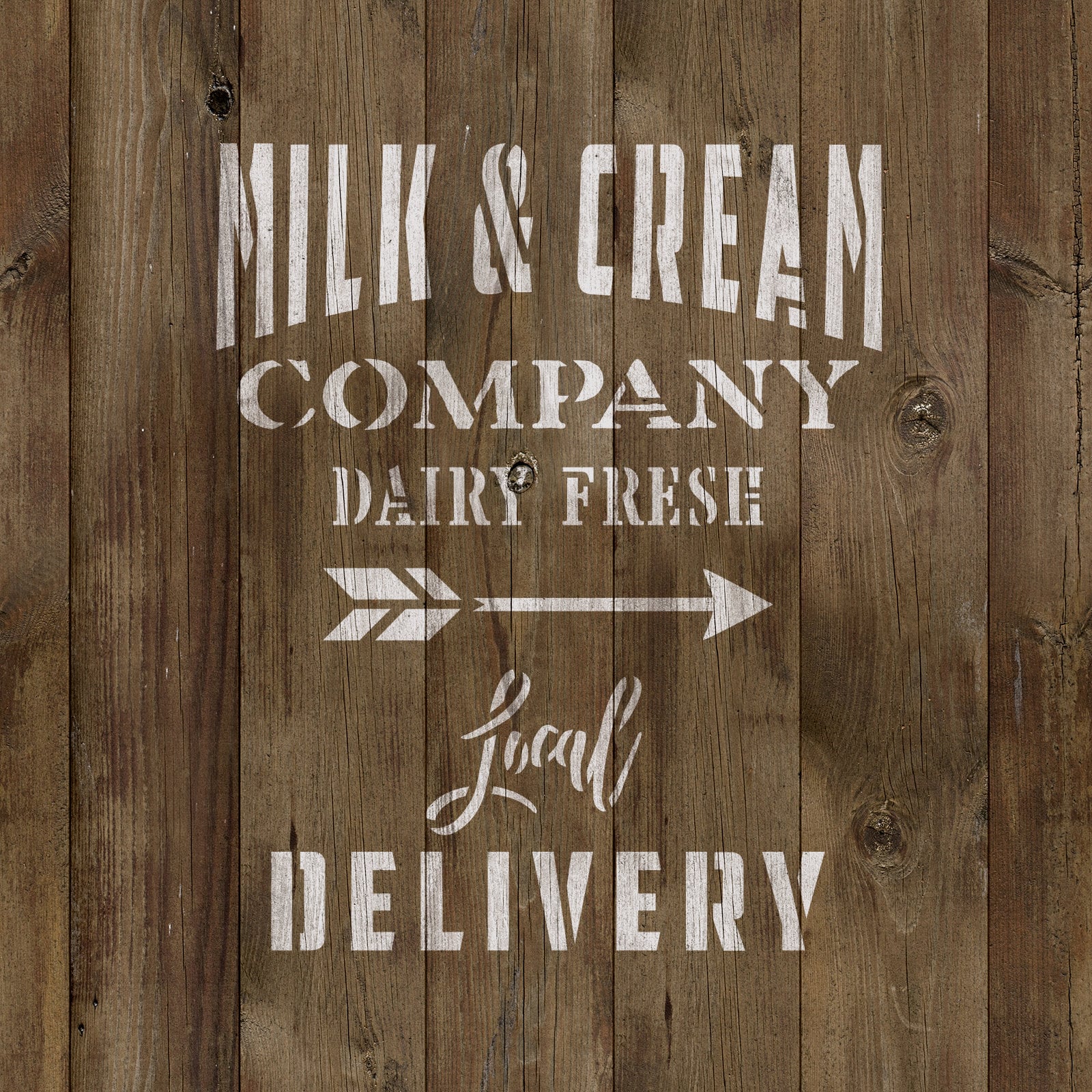 Milk and Cream Stencil for Cow Farmhouse DIY Baking Cooking Food Rustic ...
