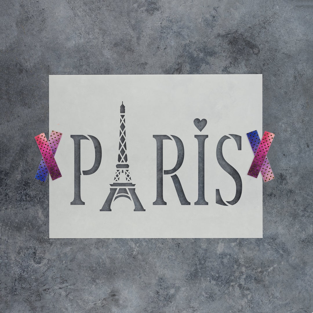 Paris Stencil - Eiffel Tower Stencil, Paris Stencils, France Stencil ...