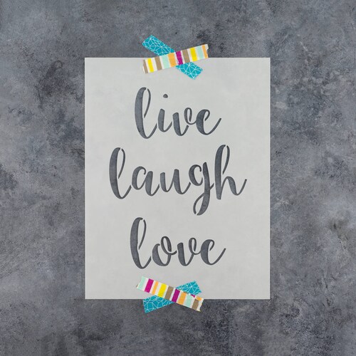 Live Laugh Love Stencil Home Decor DIY Home Stencil Art - Etsy