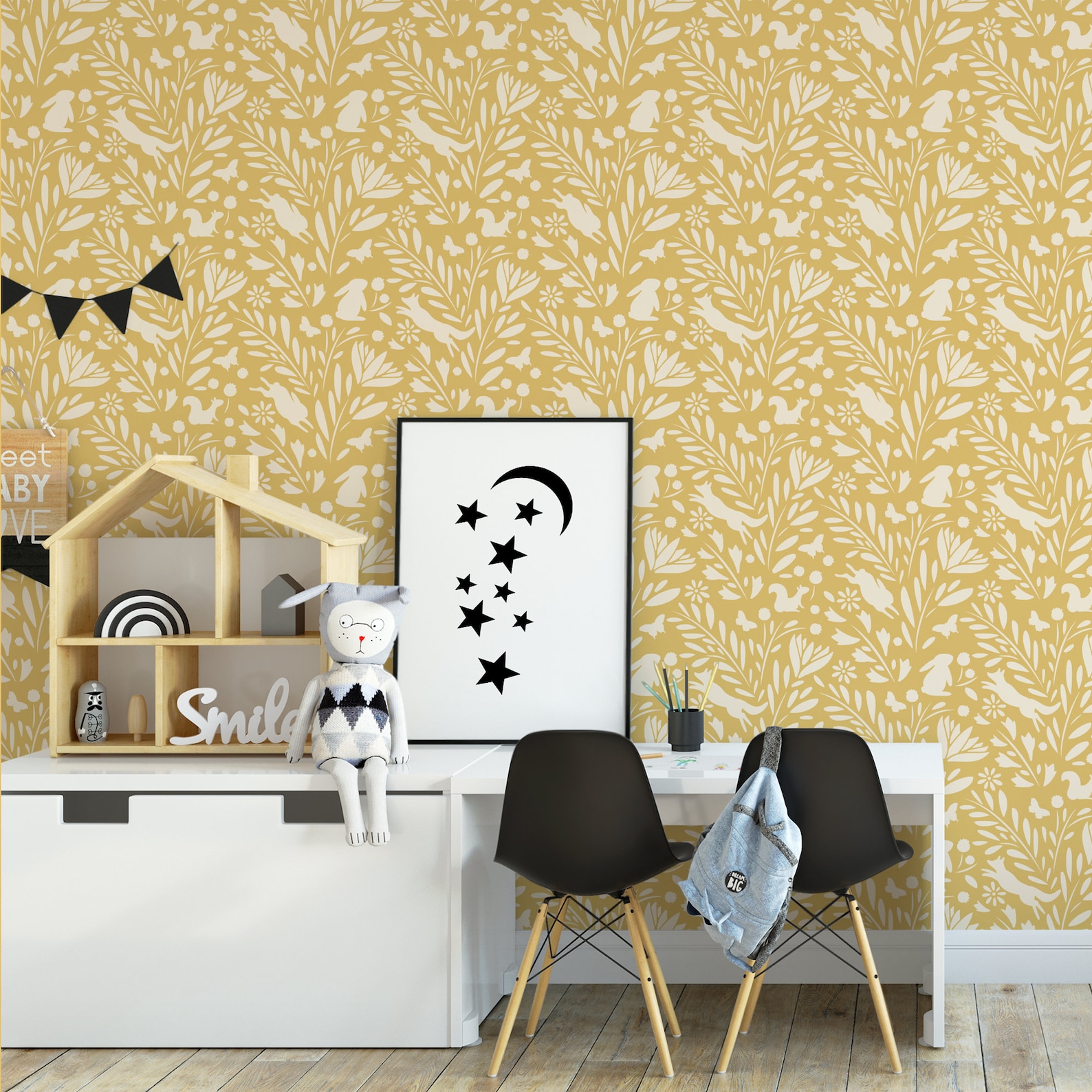 Forest Pattern Wall Stencil, Floral Wall Stencils for Painting ...