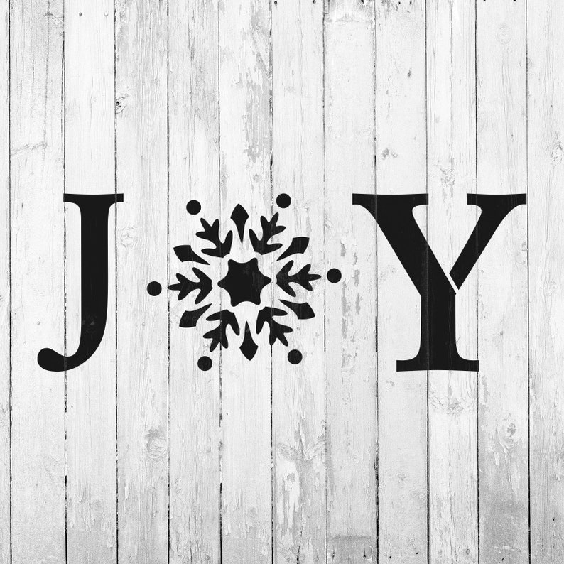 Joy Snowflake Stencil Reusable DIY Christmas Stencils for - Etsy