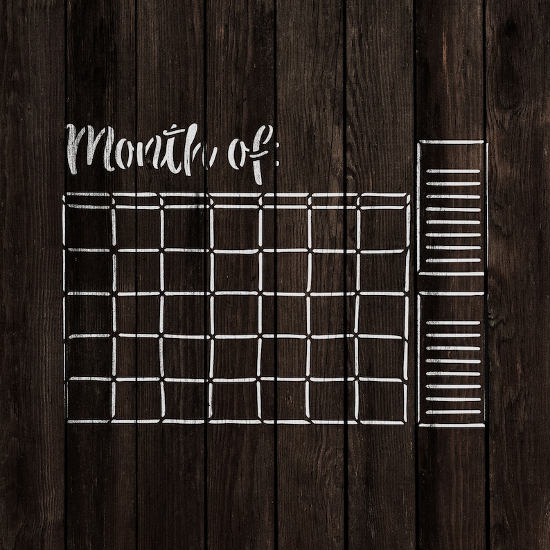 Calendar Stencil Reusable Calendar Stencils Large Calendar - Etsy