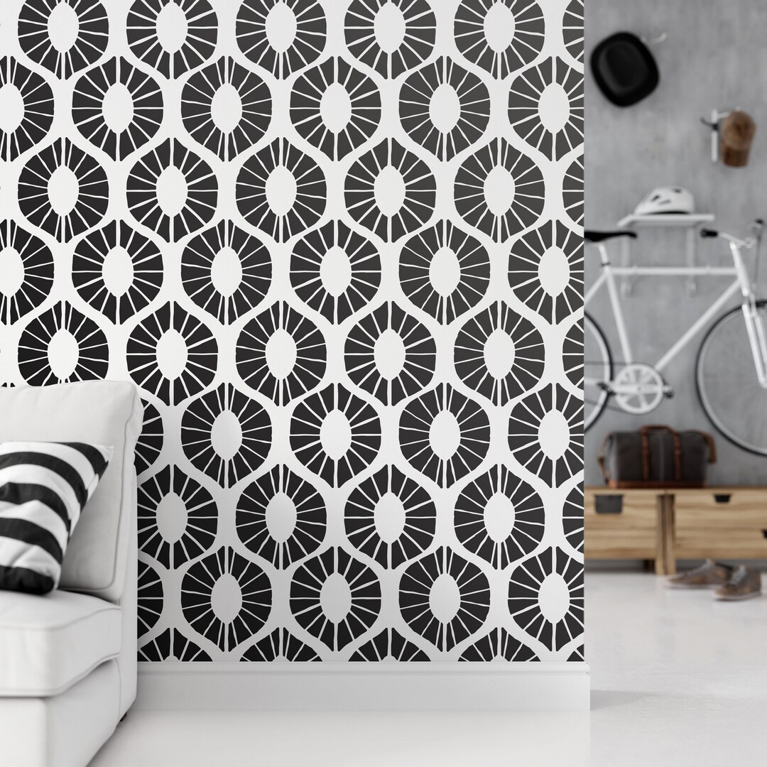 Lemon Twist Pattern Wall Stencil - Wall Paint Stencils, Stencils ...