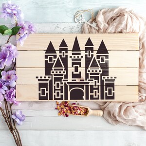 Geometric Castle Stencil Reusable Stencils for Painting - Etsy