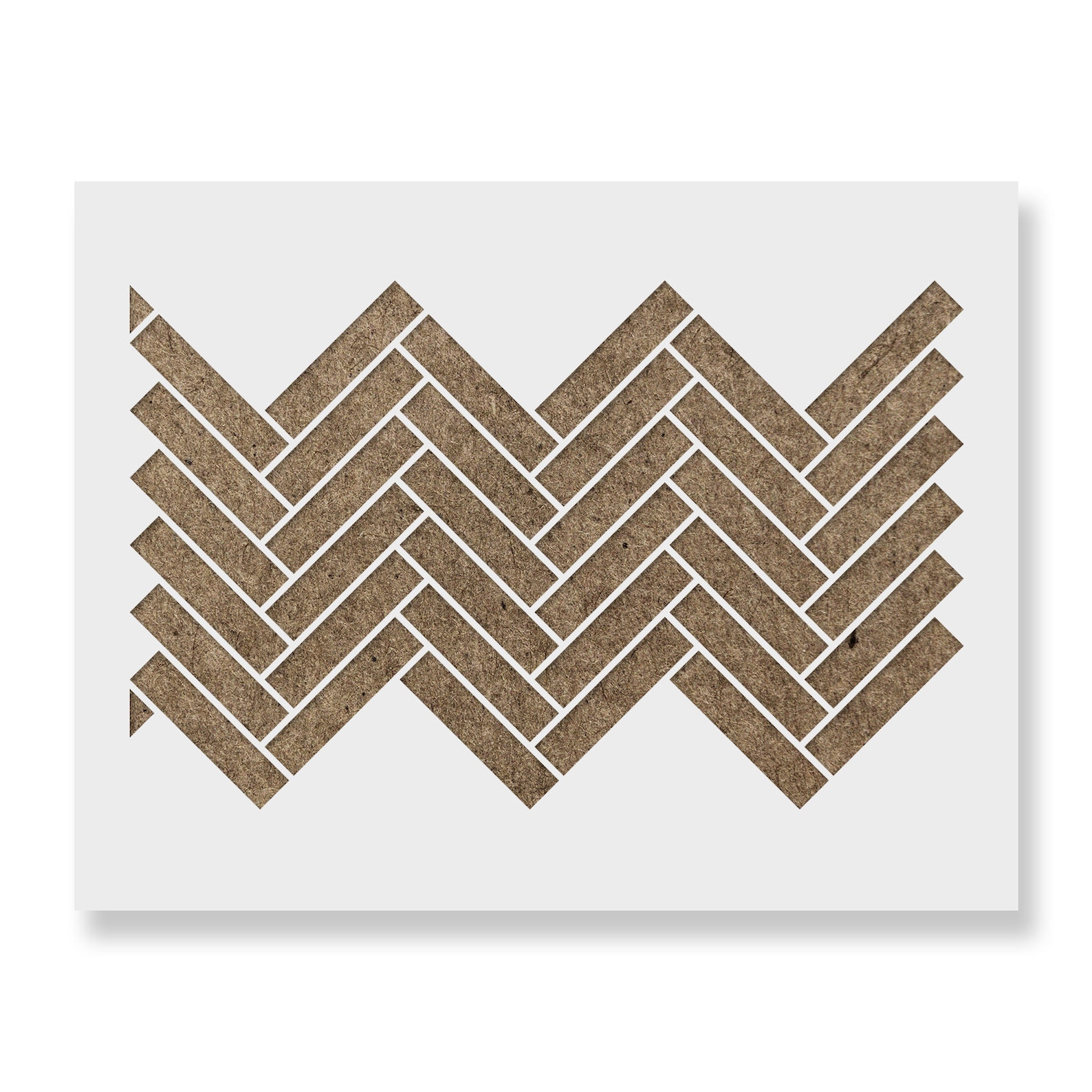 Diagonal Herringbone Tile Pattern Wall Stencil for Large Accent Walls ...