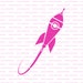 Rocket Ship Stencil - Reusable Craft Stencil of a Rocket Ship Blastin ...