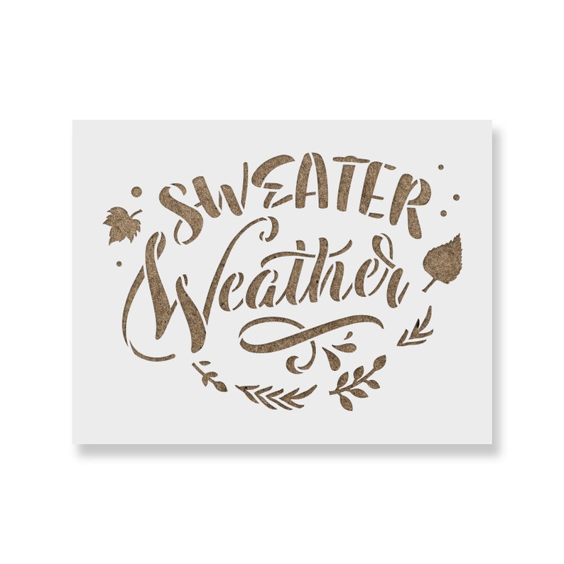 Sweater Weather Stencil Reusable DIY Craft Stencils of - Etsy