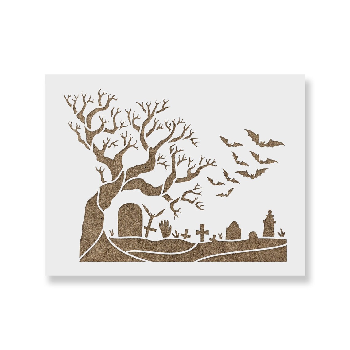 Graveyard Stencil Halloween Stencils Graveyard Stencil - Etsy