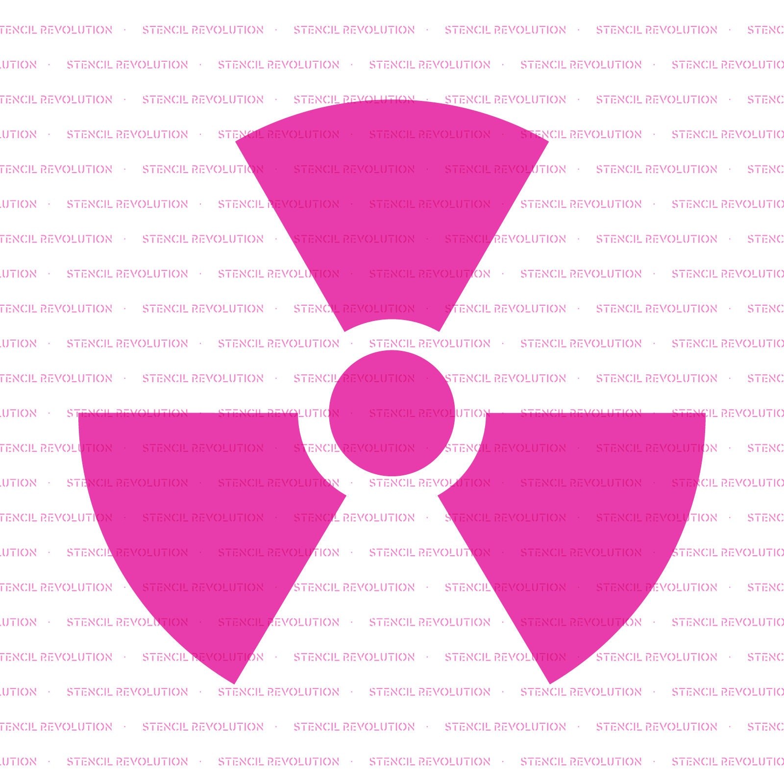 Radioactive Symbol Stencil for Signs | Radiation Hazard Design | Safety ...