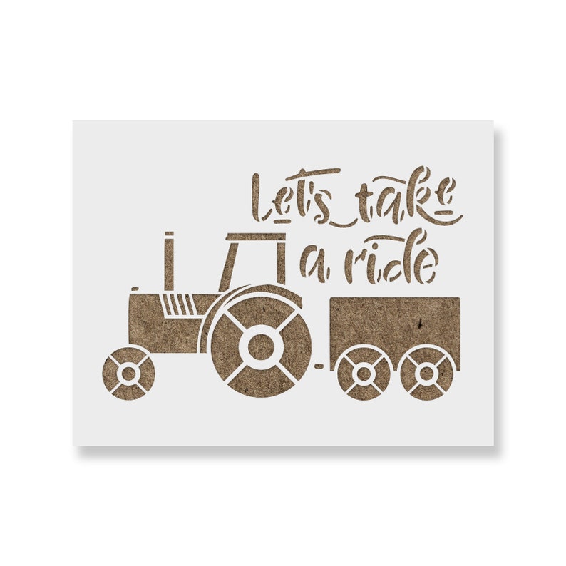 Tractor Ride Stencil - Reusable DIY Craft Stencils of a Tractor Ride ...