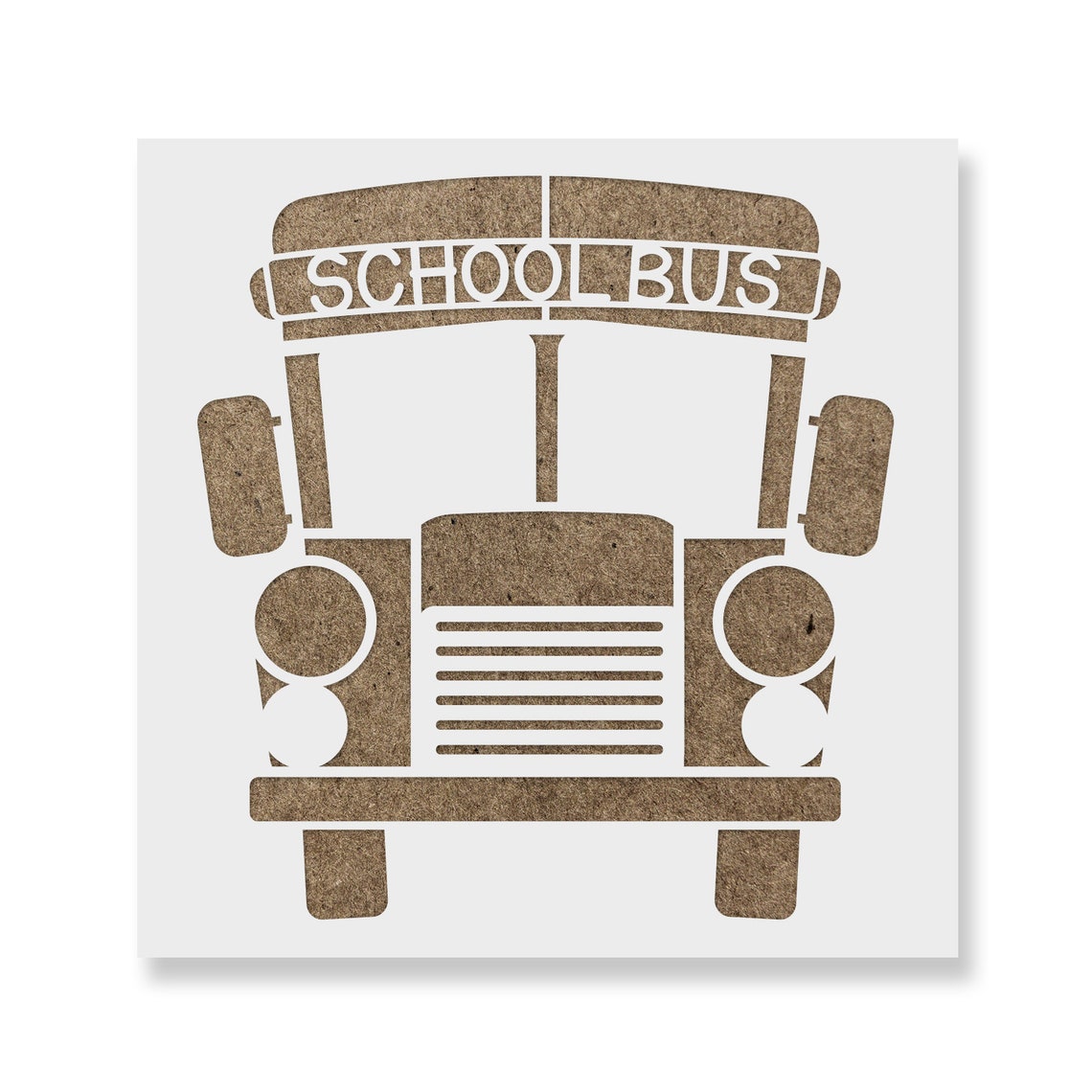 School Bus Stencil for Teachers and Education Crafts, Reusable Family ...