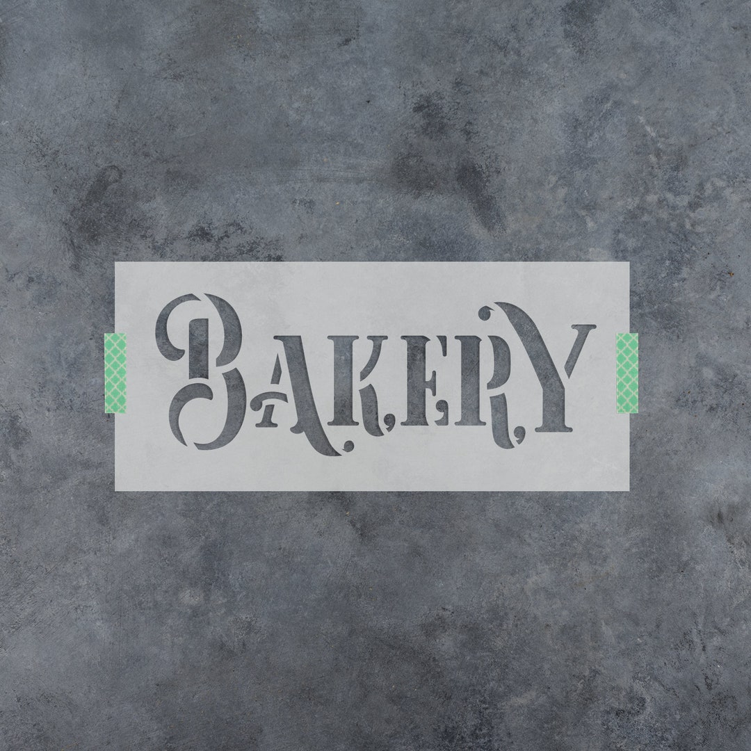Rustic Bakery Stencil - Bakery Stencil, Rustic Stencil, Kitchen Stencil ...
