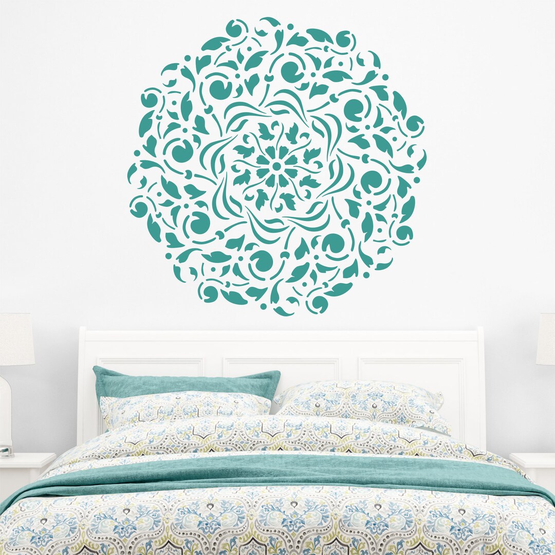 Scheele Mandala Stencil - Large Mandala Wall Stencil, Mandala Wall ...
