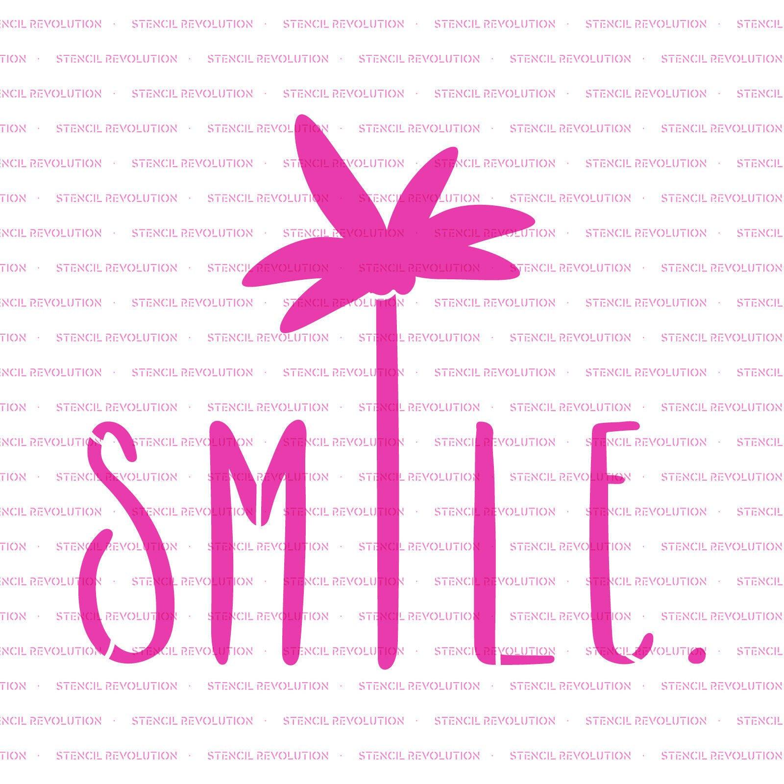 Smile Palm Tree Saying Stencil Reusable DIY Craft Sign - Etsy