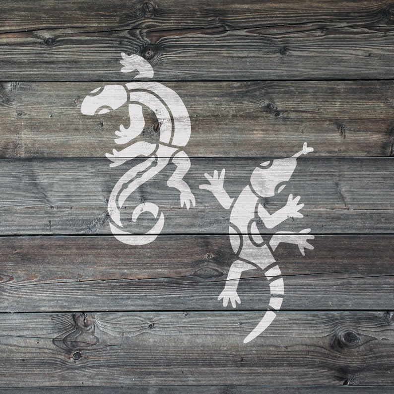 Aztec Lizards Stencil - Reusable Aztec Stencil, Lizard Stencil, Aztec ...