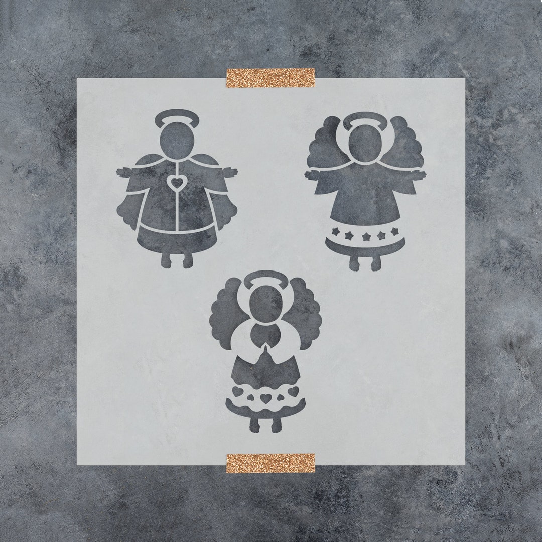 Christmas Angels Stencil - Angel Stencils, Angel, Christmas Craft ...