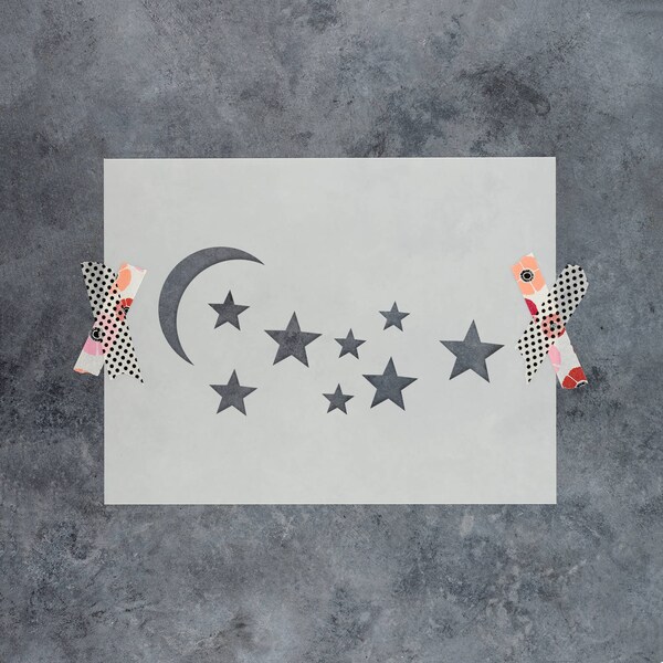 Stars and Moon Stencil - Etsy