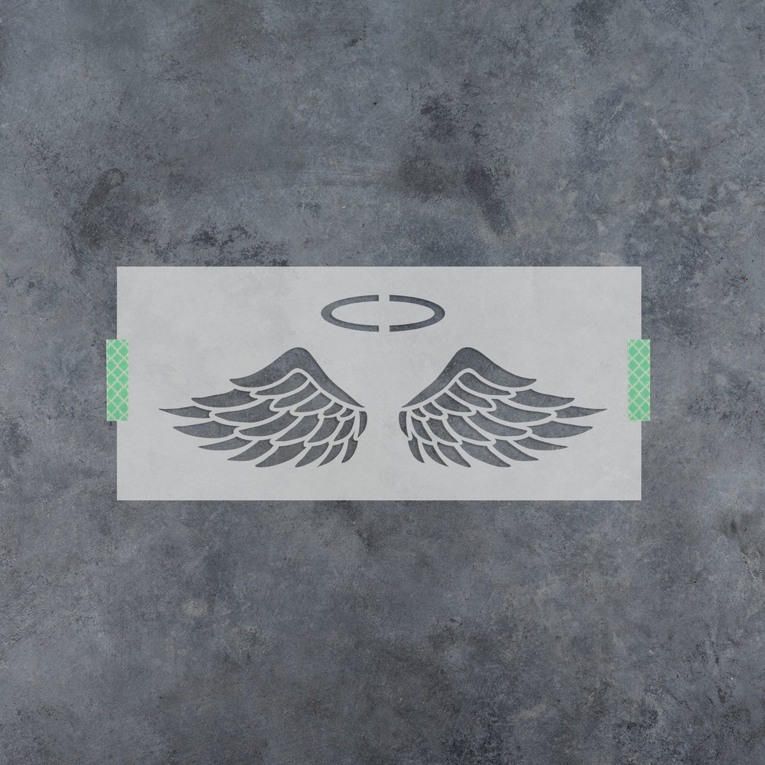 Angel Wings Stencil - Reusable Angel Wings Stencils, Large Angel Wings ...