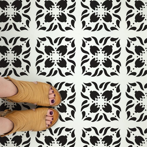 Freya Tile Stencil Scandinavian Tile Stencils for Painting - Etsy