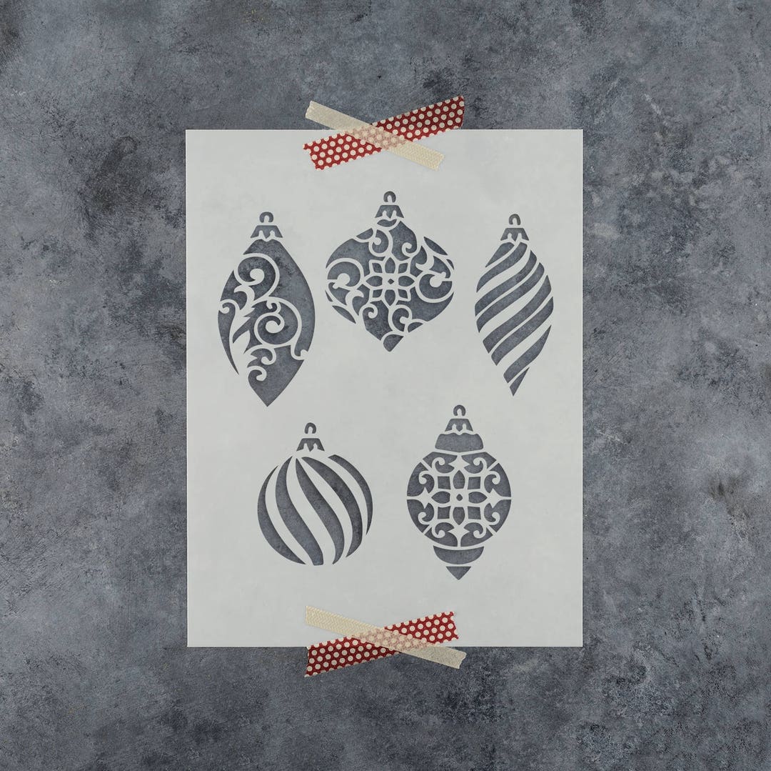 Christmas Ornaments Stencil - Christmas Ornaments, Christmas Stencils ...