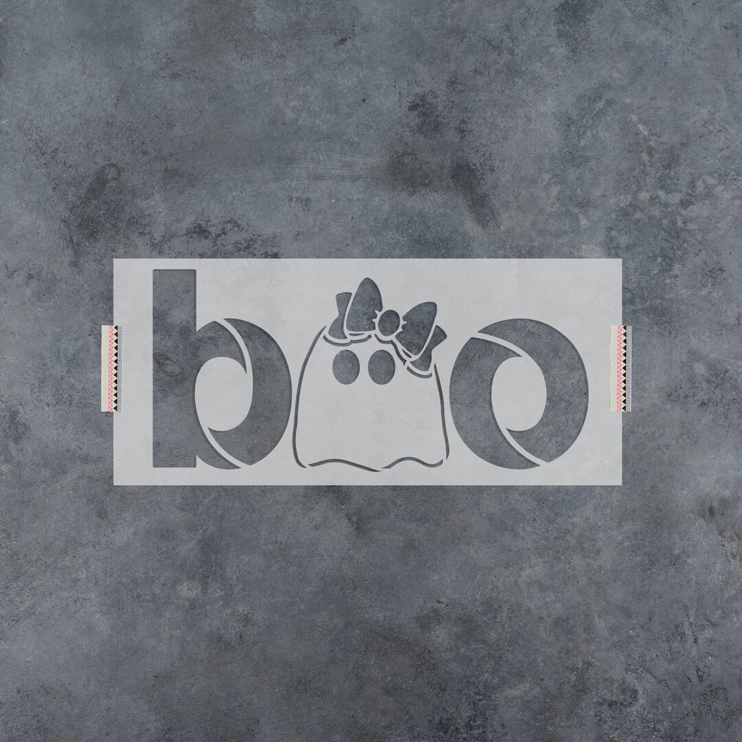 Girl Boo Halloween Stencil - Halloween Stencils for Crafts, Halloween ...