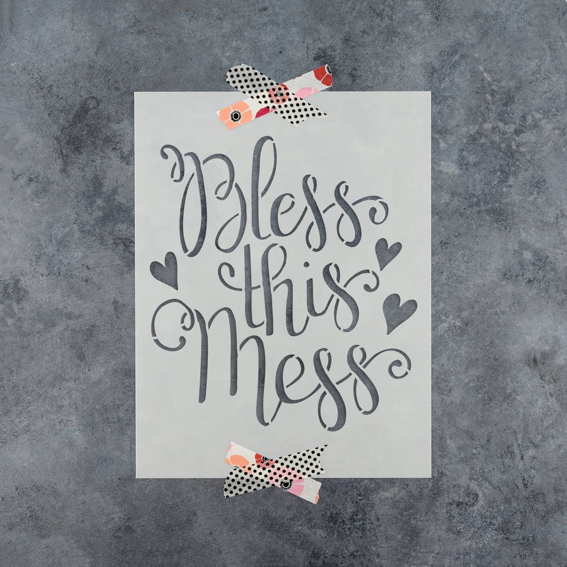 Bless This Mess Stencil Reusable DIY Craft Sign Stencil of - Etsy