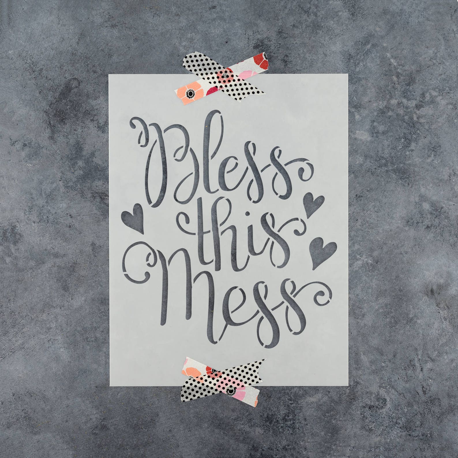 Bless This Mess Stencil Reusable DIY Craft Sign Stencil of - Etsy