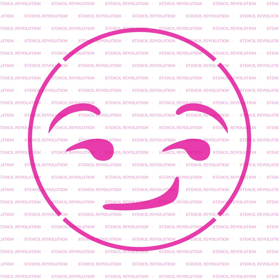 Emoji Smirk Stencil Reusable DIY Craft Stencils of an Emoji | Etsy