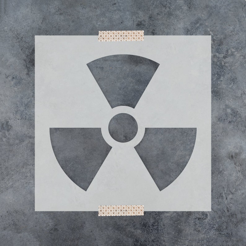 Radioactive Symbol Stencil for Signs | Radiation Hazard Design | Safety ...