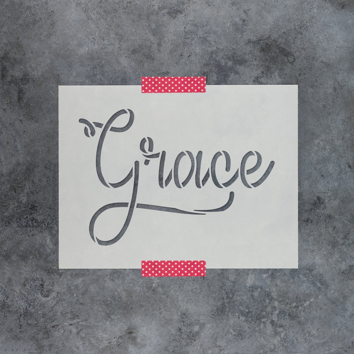 Grace Script Stencil Reusable Word Stencils for Wood Signs | Etsy