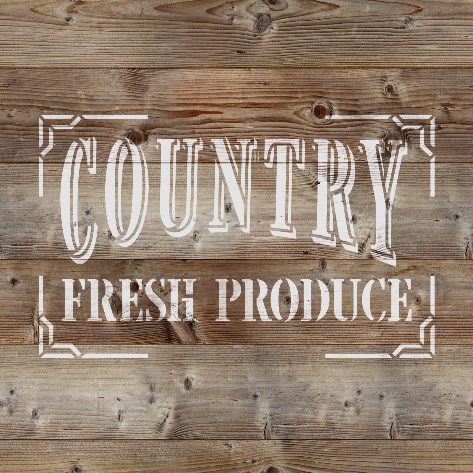 Country Fresh Produce Stencil Country Stencil Rustic - Etsy