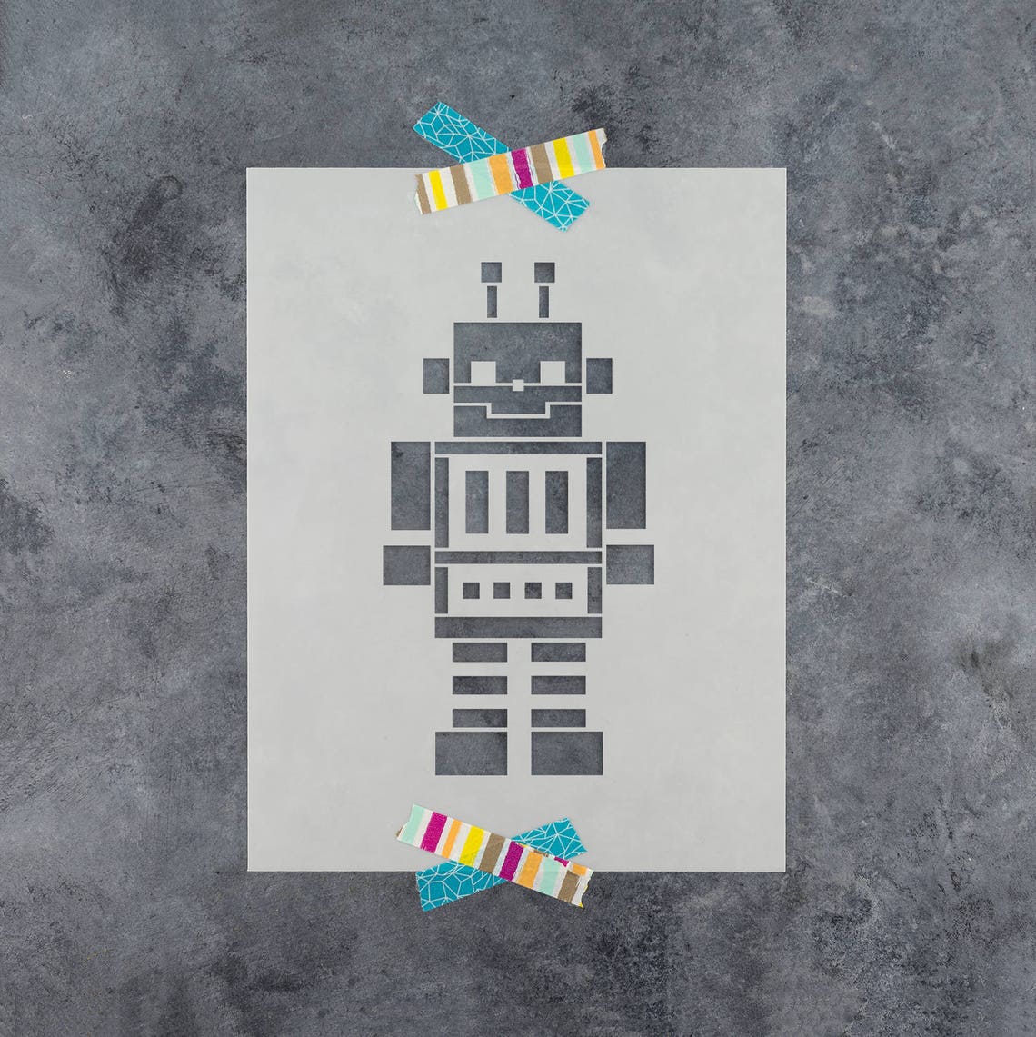 Robot Stencil - Reusable Robot Stencil, Large Robot Stencils, Stencil ...