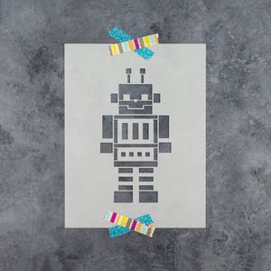 Robot Stencil - Reusable Robot Stencil, Large Robot Stencils, Stencil ...