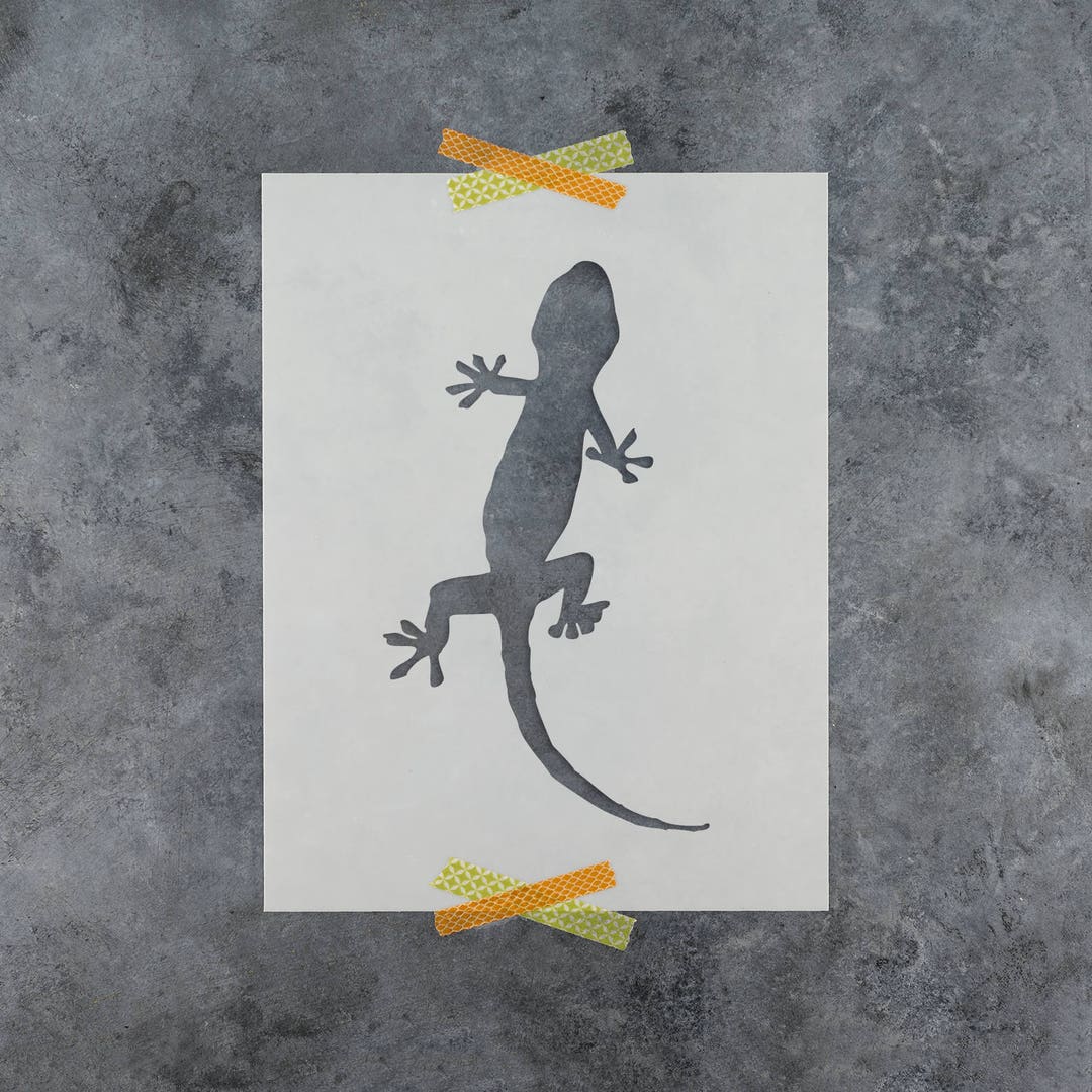 Gecko Stencil - Gecko Stencil, Lizard Stencil, Gecko Stencils, Lizard ...