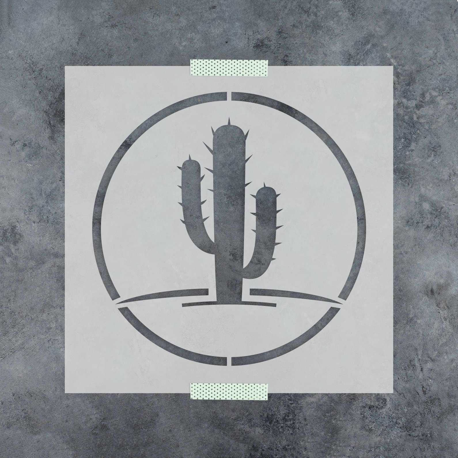 Cactus Stencil Reusable Cactus Stencils Large Cactus - Etsy
