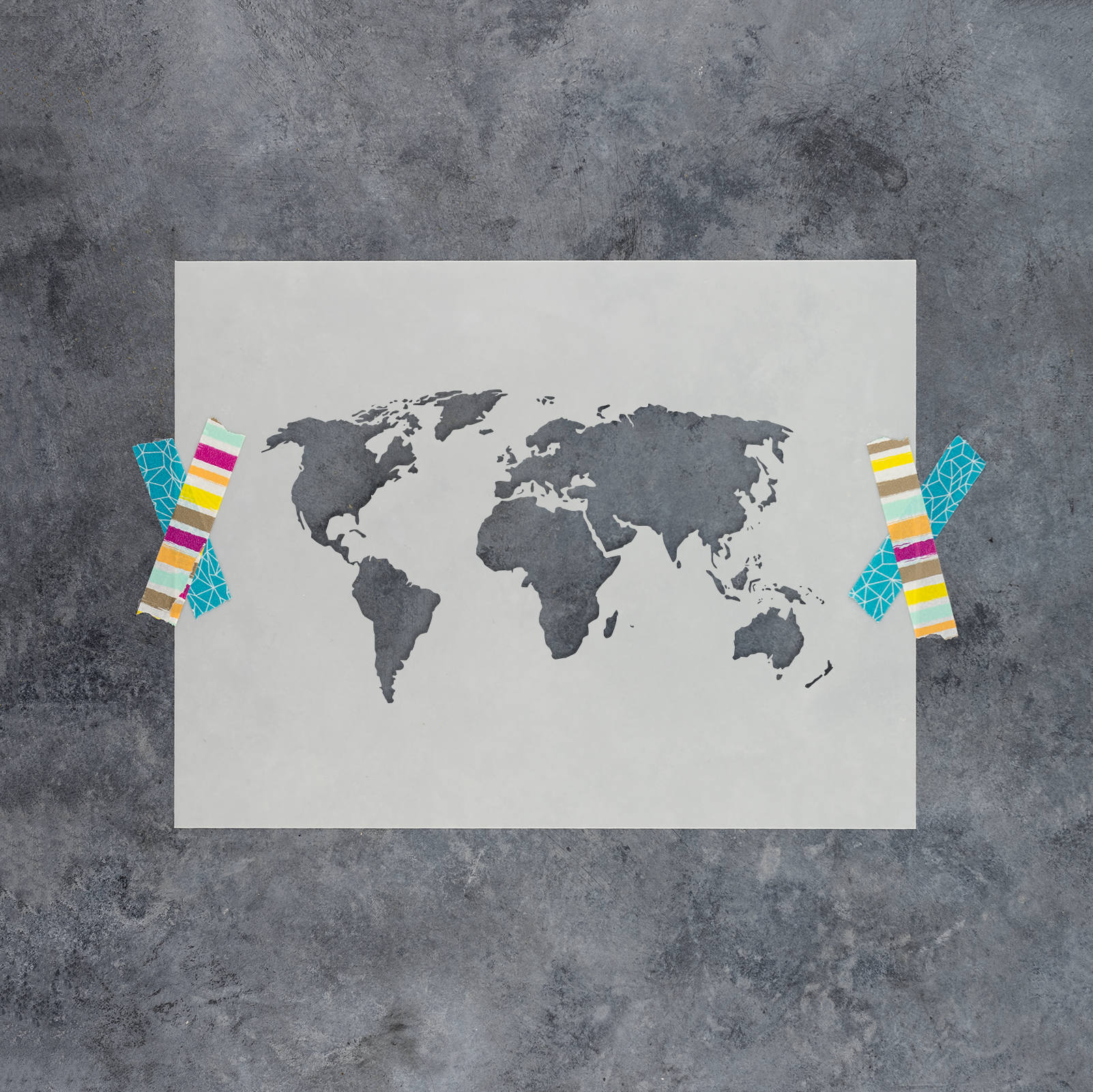 World Map Stencil Reusable Map of the World Large Sizes - Etsy Canada