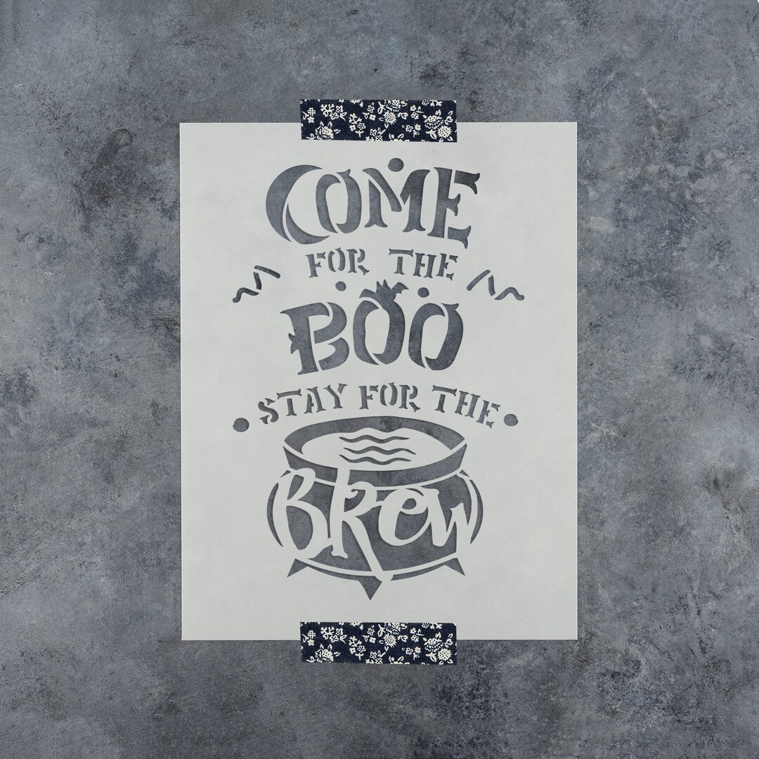 Come for the Boo Stencil - Boo Stencils for Crafts, Mylar Boo Stencil ...