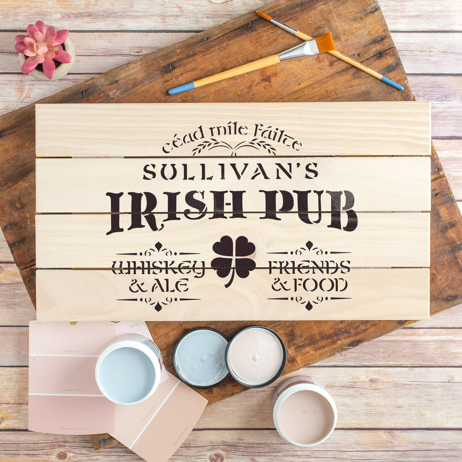 Irish Pub Whiskey Ale Friends Food Sign Stencil Durable & - Etsy