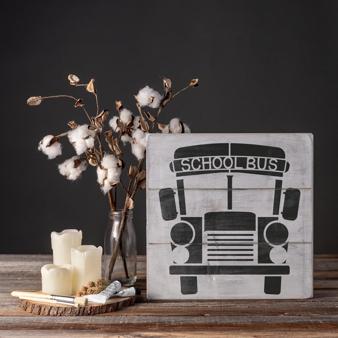 School Bus Stencil Reusable School Bus Stencils Large - Etsy