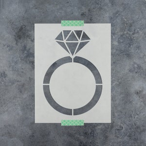 Engagement Ring Stencil Template for Wedding Crafts, Diamond Design ...