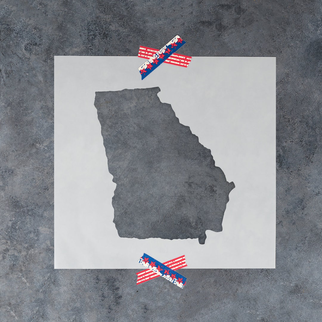 Georgia State Stencil - Large Georgia Stencils, Georgia Stencil Designs ...