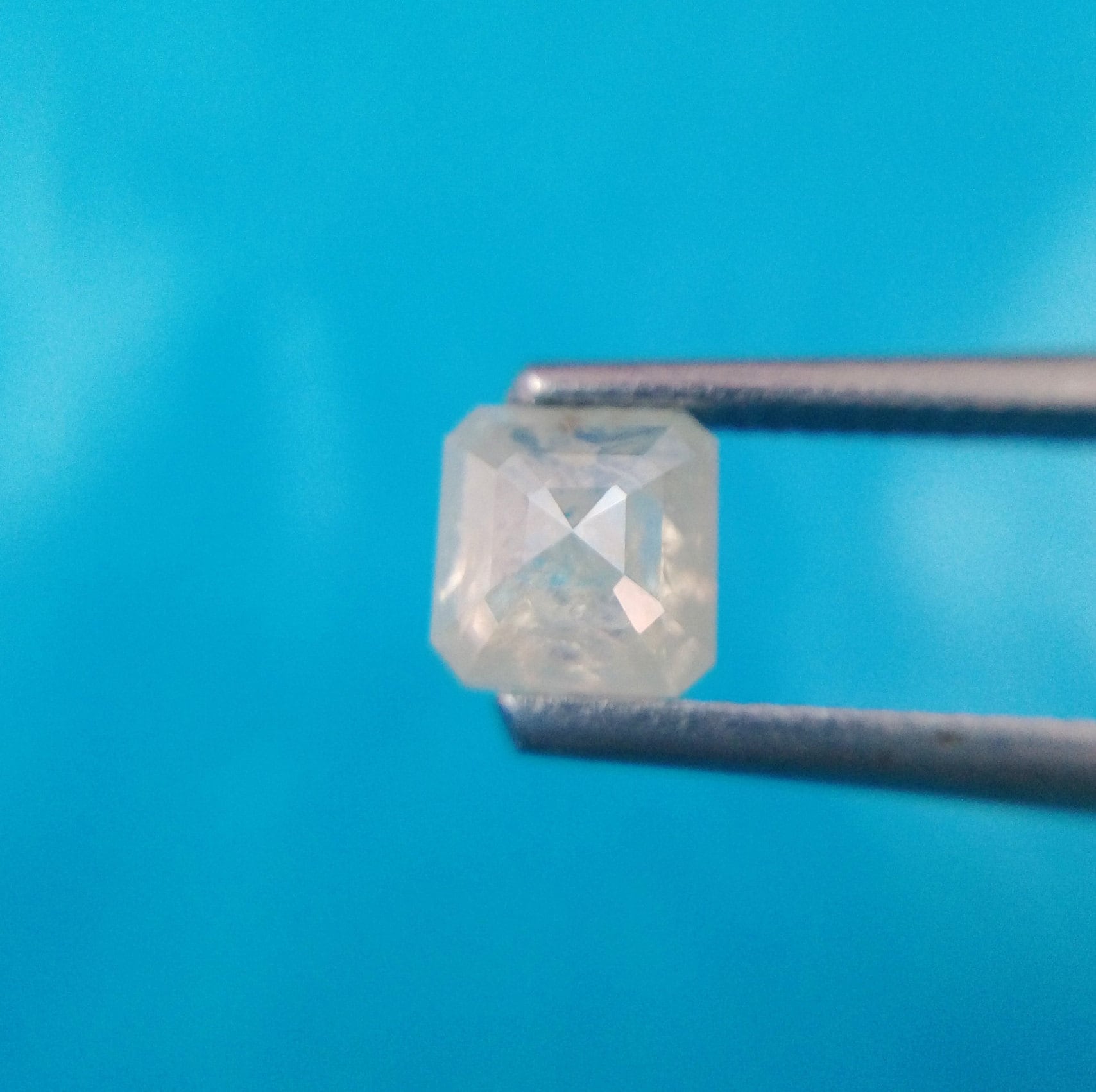 0.71 Ct 3.97x2.24mm Natural Pair Asscher Shape White Color Diamond A157 ...