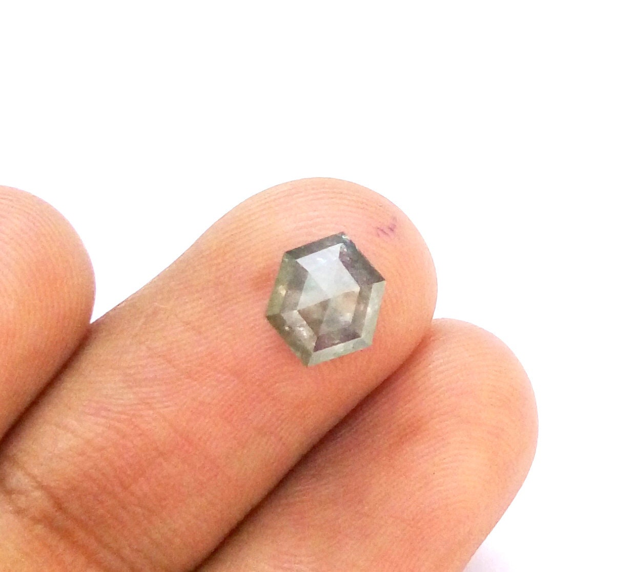 1.64 Ct. 8.6x6.8mm Natural Hexagon Shape Loose Salt and Pepper - Etsy