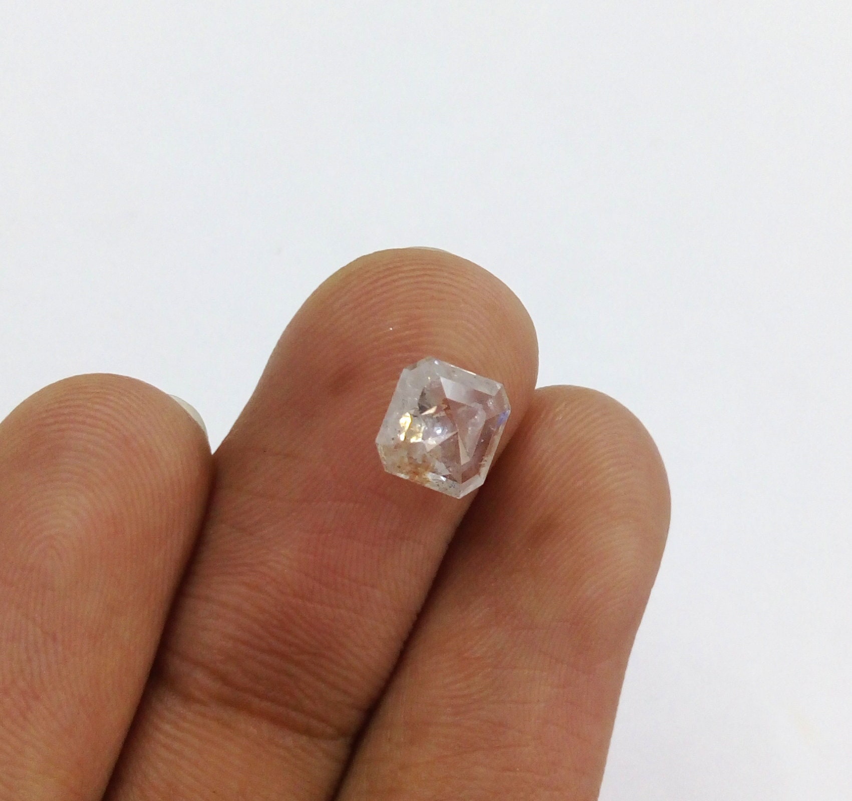 1.32 Ct 6.94x6.88mm Natural Asscher Shape Transparent White - Etsy