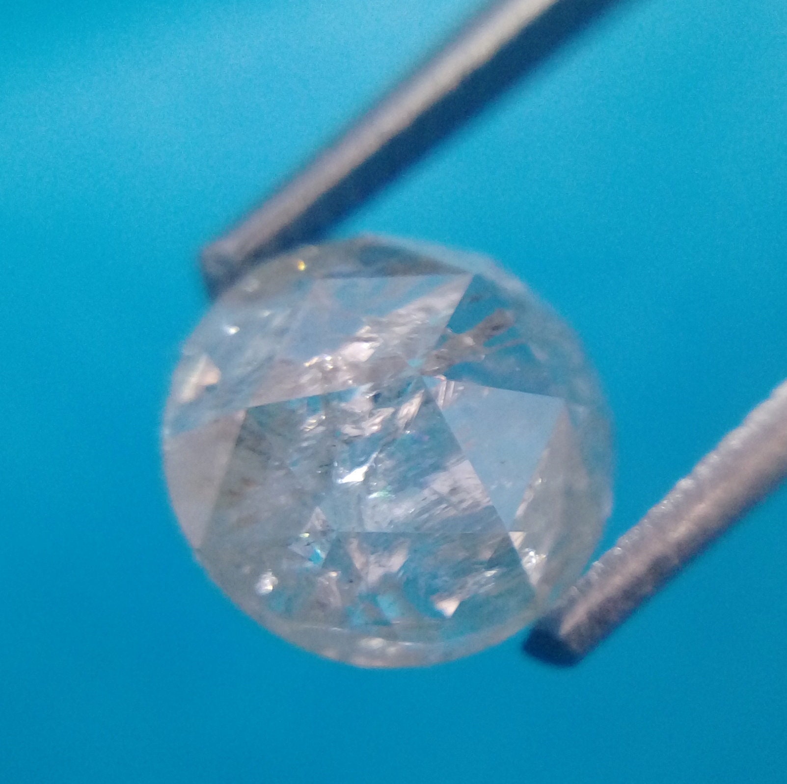 1.09 Ct 6.34x3.41mm Natural Round Rose Cut White Color Diamond - Etsy