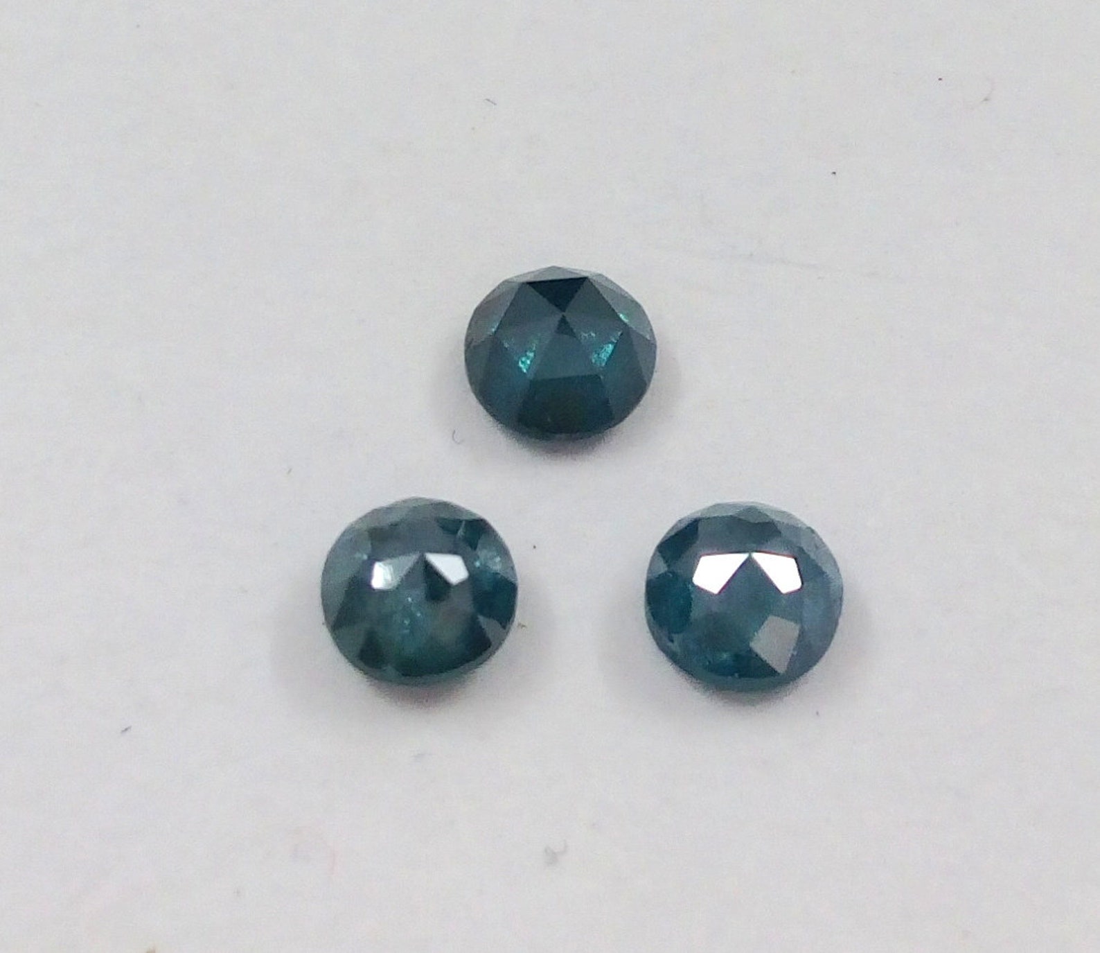 1.16 Ct 4.04to4.11mm Natural Round Rose Cut Blue Diamonds A30 - Etsy
