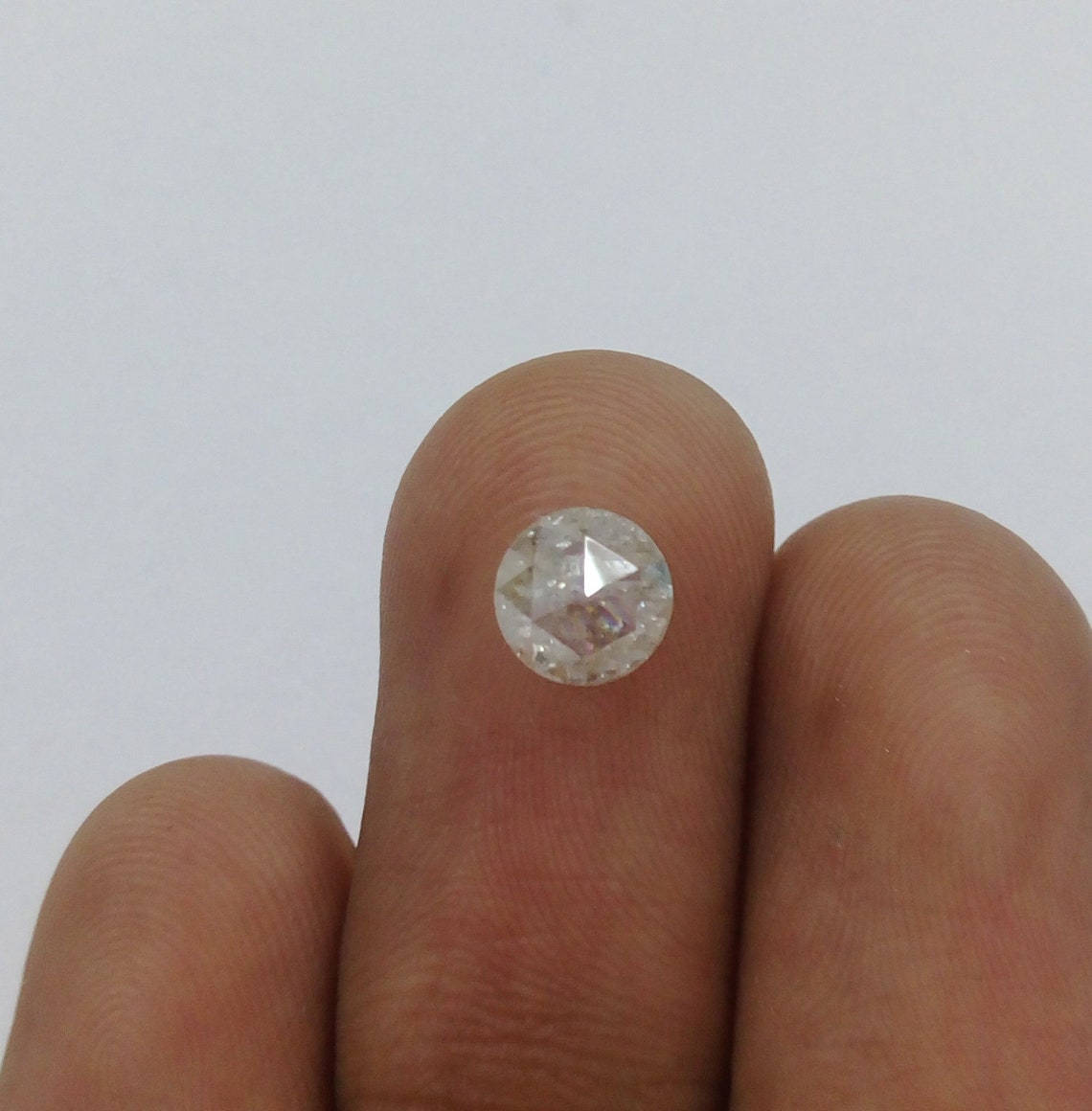 1.09 Ct 6.34x3.41mm Natural Round Rose Cut White Color Diamond - Etsy